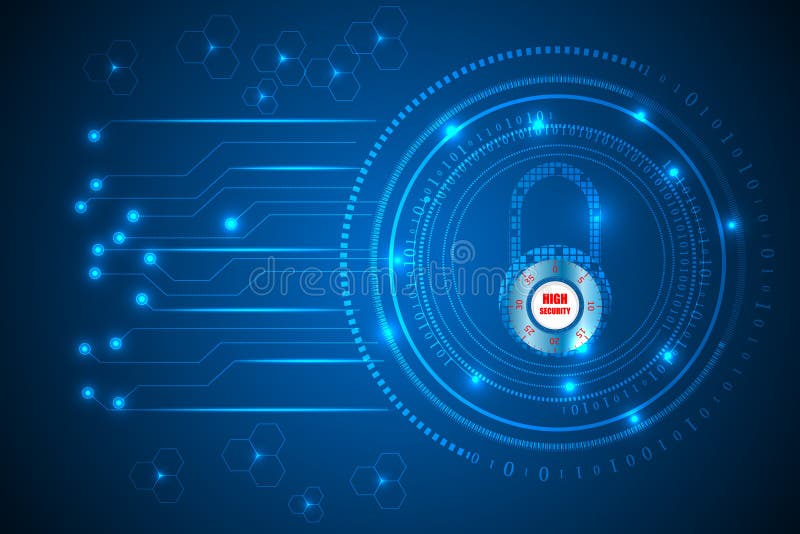 Cyber High Security and Protect from Virus and Hacker. Stock Image ...