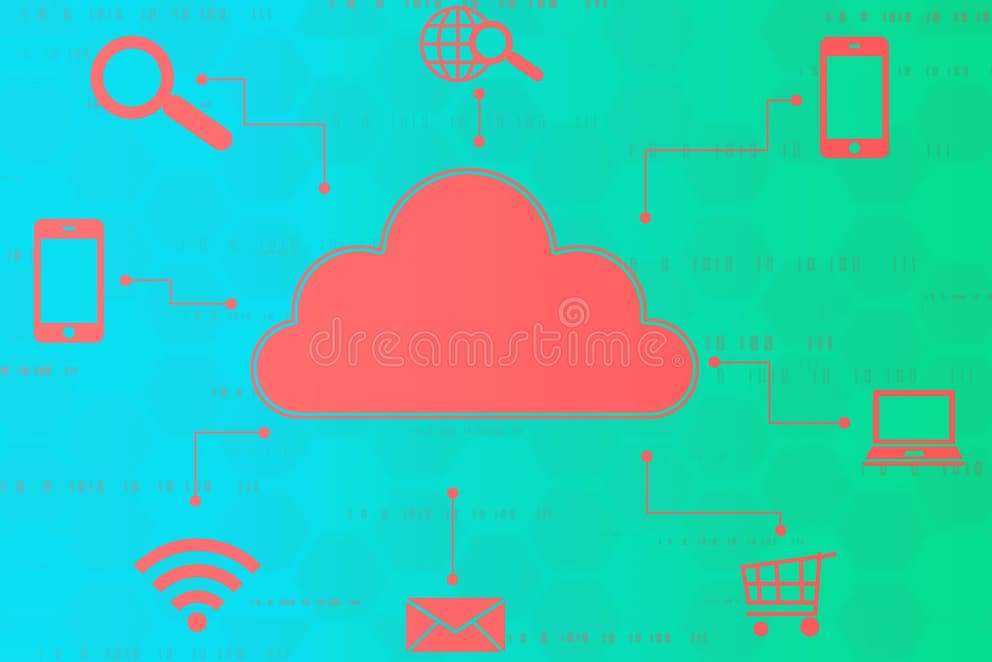 Cyber Technology, Internet Data Storage, Database and Data Server Concept Cloud Computing, Stock ...