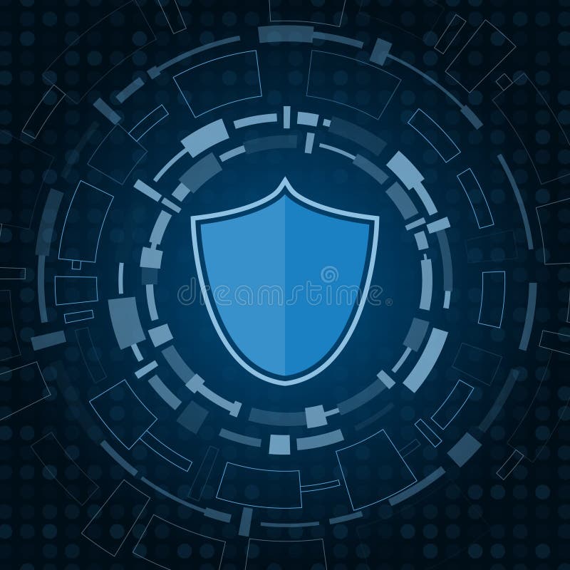 Cyber Technology Security, Network Protection Background Design, Vector ...