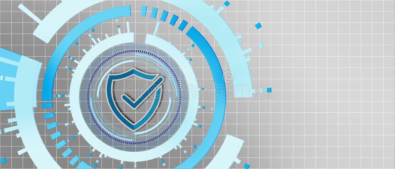 Cyber Technology Security, Network Protection Background Design Stock ...