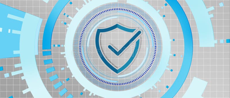 Cyber Technology Security, Network Protection Background Design Stock ...