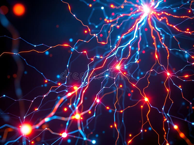 Cyber Technology Web: Abstract Futuristic Network Stock Illustration ...