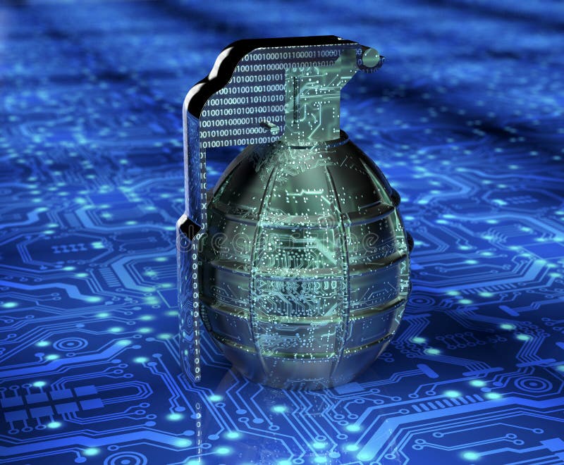 Cyber Terrorism Concept Computer Bomb in Electronic Environment Stock ...