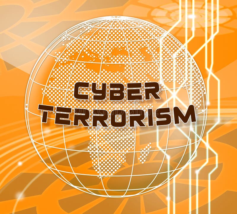 Cyber Terrorism Online Terrorist Crime 3d Illustration Stock ...