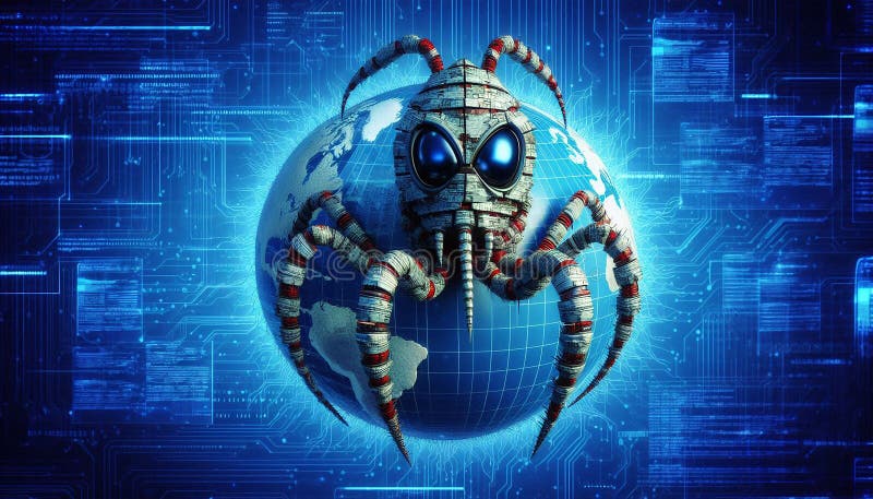 Cyber Threat Concept Featuring Virus and Malware Elements Stock ...