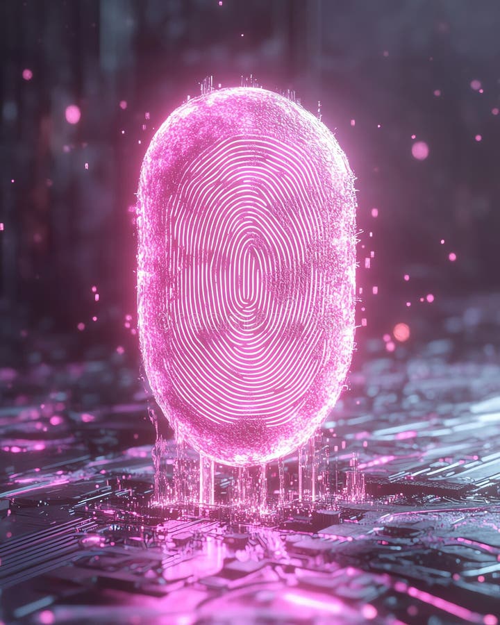 Cyber Threat Detection, a High-resolution 3D Render of a Glowing ...