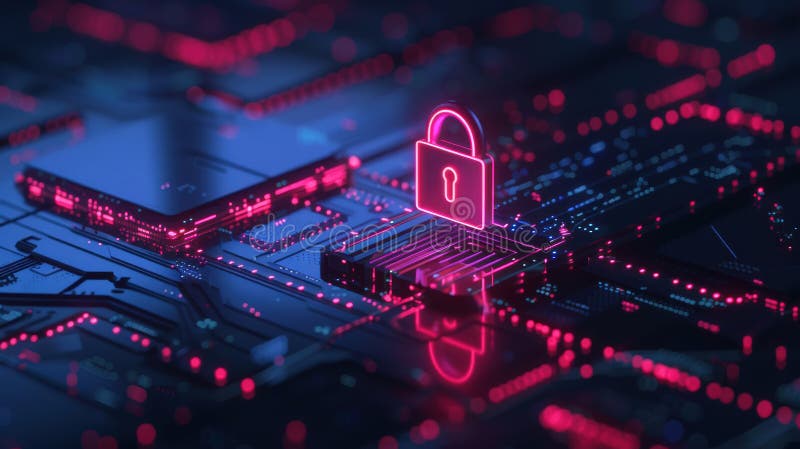 Cyber Threat Protection Concept with Shield Symbol and Digital Grid ...