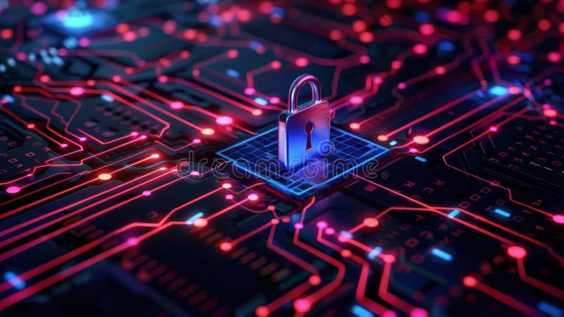 Cyber Threat Protection Concept with Shield Symbol and Digital Grid ...