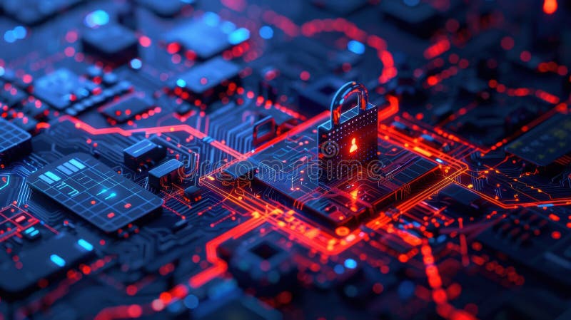 Cyber Threat Protection Concept with Shield Symbol and Digital Grid ...