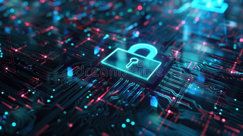 Cyber Threat Protection Concept with Shield Symbol and Digital Grid ...