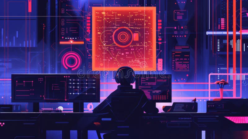 Cyber Threat Protection Concept with Shield Symbol and Digital Grid ...