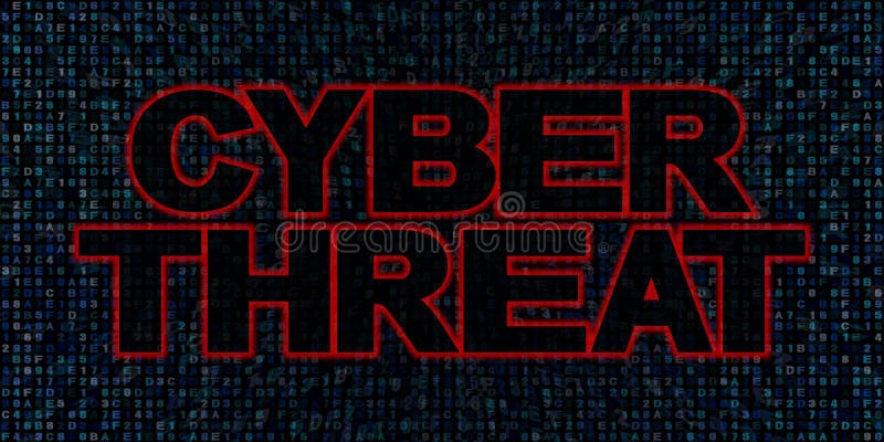 Cyber Threat Text on Hex Code Illustration Stock Illustration ...