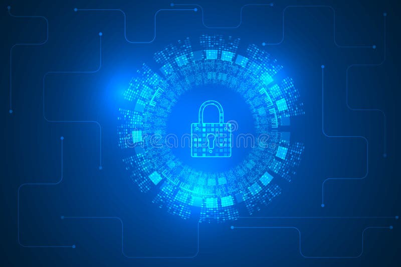 Cyber High Security and Protect from Virus and Hacker. Stock Image ...