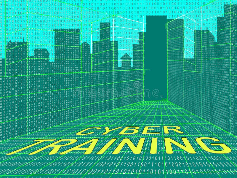 Cyber Training Virtual Web Class 3d Illustration Stock Illustration ...