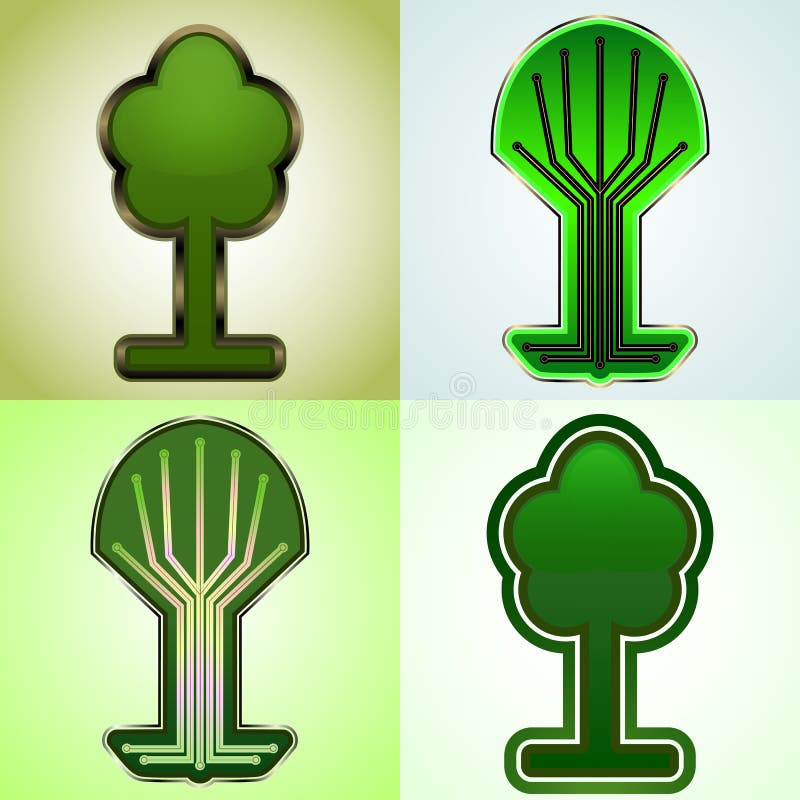 Cyber tree tags stock vector. Illustration of icon, modern - 25597885