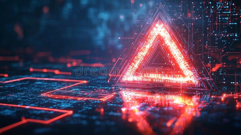 Cyber Triangle stock illustration. Illustration of artificial - 335875582