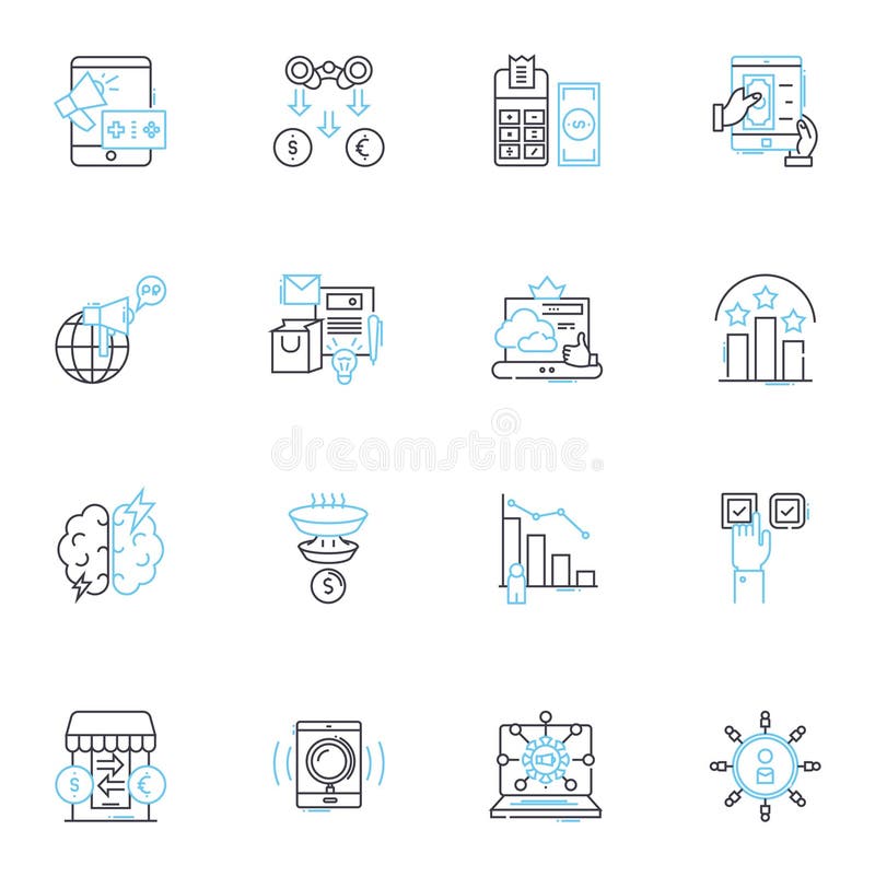 Cyber Universe Linear Icons Set. Virtuality, Netizens, Cyberspace ...