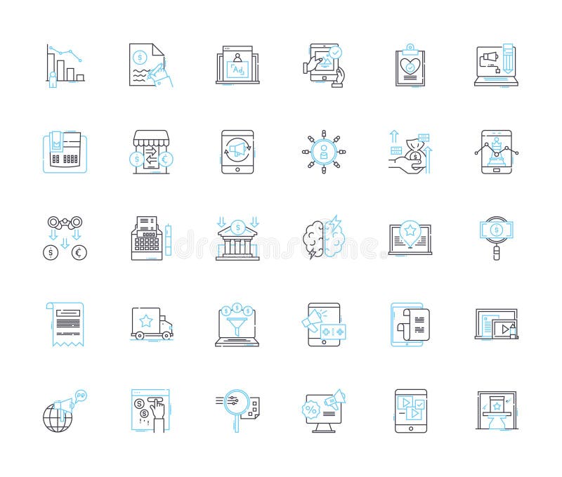 Cyber Universe Linear Icons Set. Virtuality, Netizens, Cyberspace ...