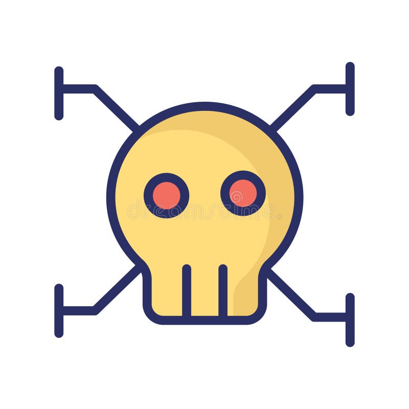 Cyber Virus Icon Icon Which Can Easily Modify or Edit Stock Vector ...