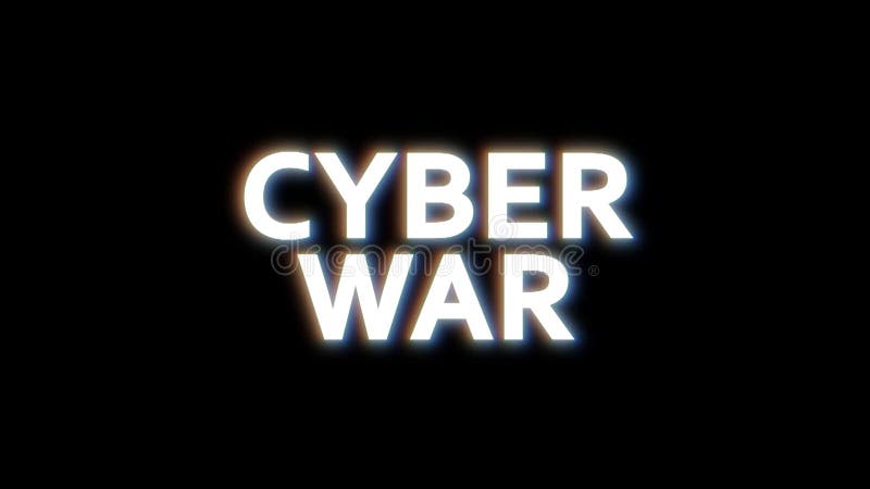Cyber War Glitch Banner. Cyber War with Glitch Effect Stock Video ...