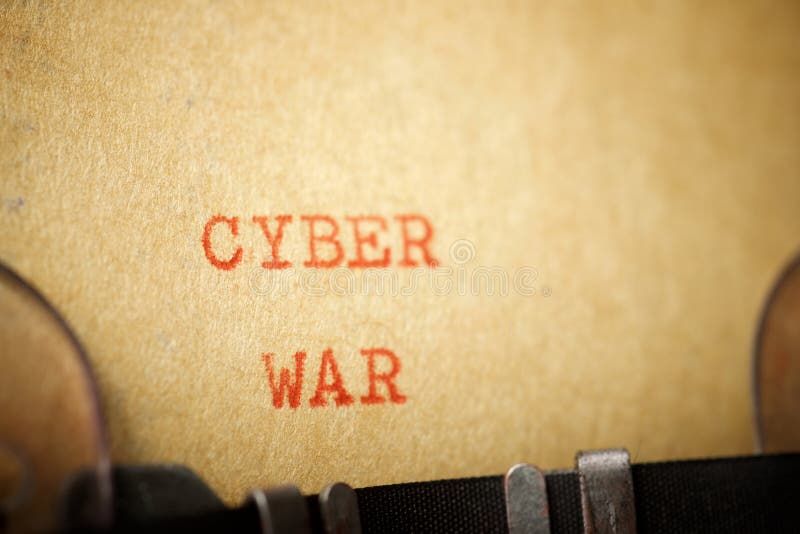 Cyber war phrase stock photo. Image of online, concept - 321637846