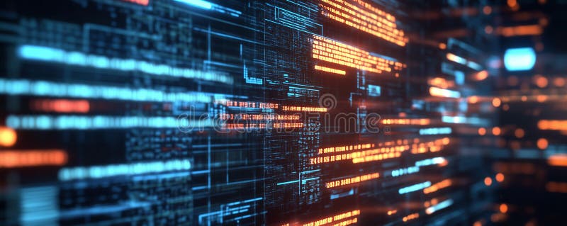 Cyber Warfare Attack in Progress with Visual Representation of Data ...