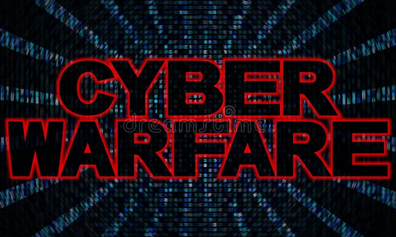 Cyber Warfare Hacking Attack Threat 2d Illustration Stock Illustration ...