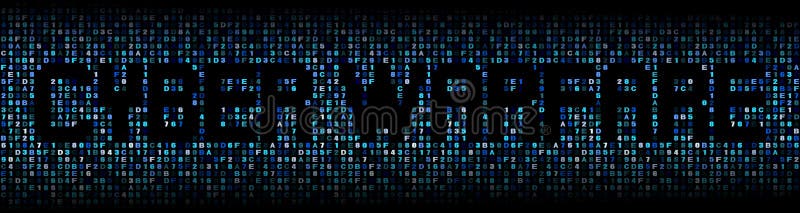 Cyber Warfare Text on Hex Code Illustration Stock Illustration ...