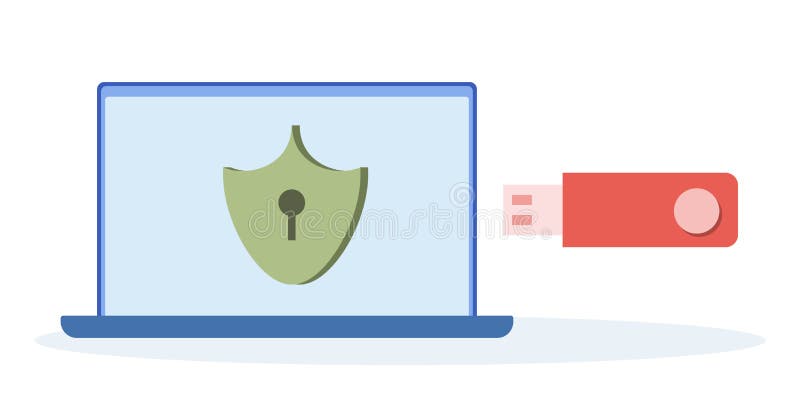 Cyber Or Web Security Digital Data Protection And Database Safety Stock Vector Illustration