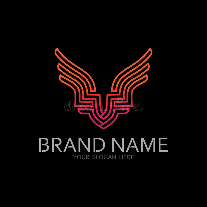 Cyber Wing Logo with Futuristic Touch Stock Illustration - Illustration ...