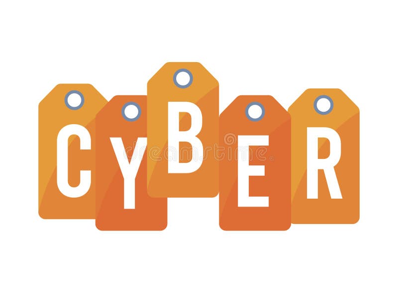 Cyber word in tags stock vector. Illustration of buying - 231411219