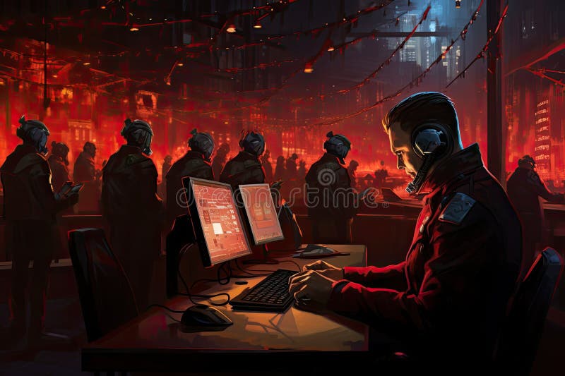 Cybercrime. the Dark Side of the Digital World Stock Illustration ...
