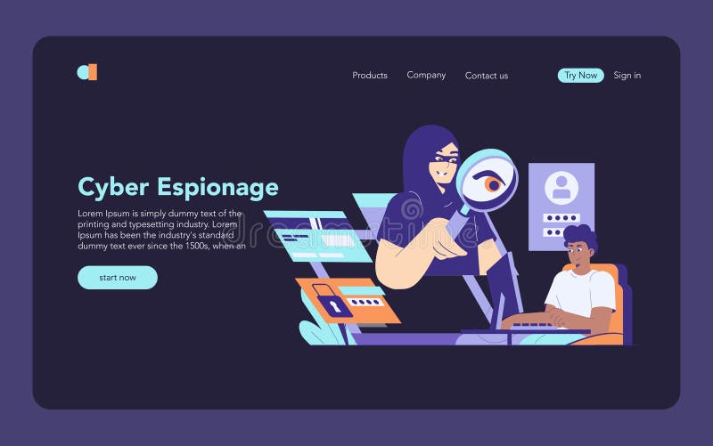 Cybercrime. Flat Vector Illustration Stock Vector - Illustration of digital, cyber: 347053893