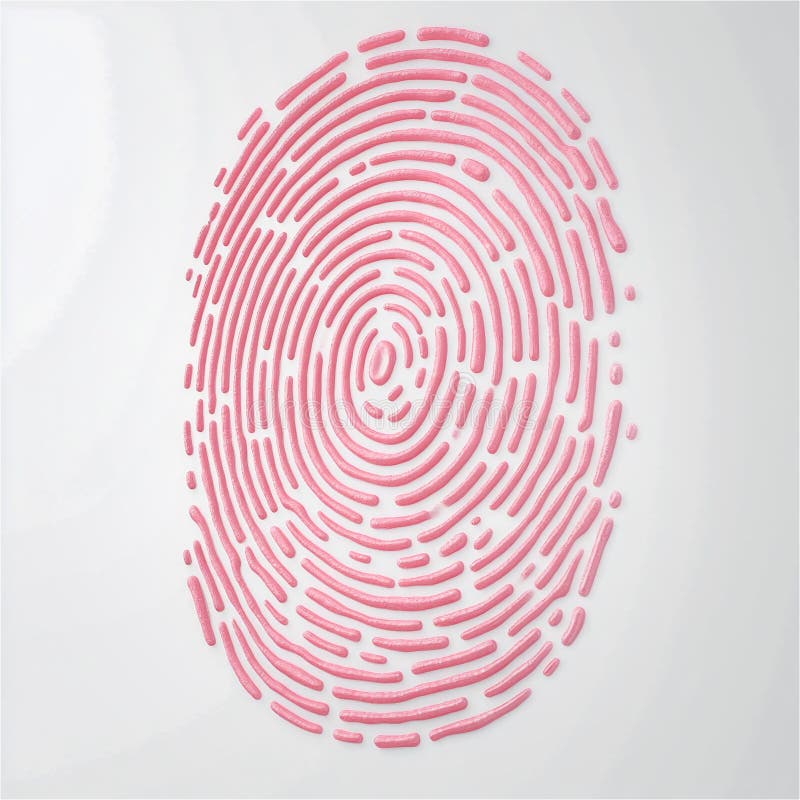 Cybercrime and Forensic Science Concept. Red Fingerprint Isolated on ...