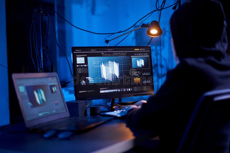 Programmer Working with 3d Graphics on Computer Stock Image - Image of ...