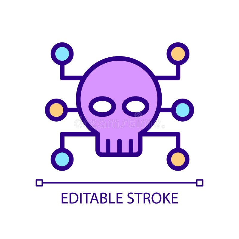 Cybercrime Pixel Perfect RGB Color Icon Stock Vector - Illustration of ...