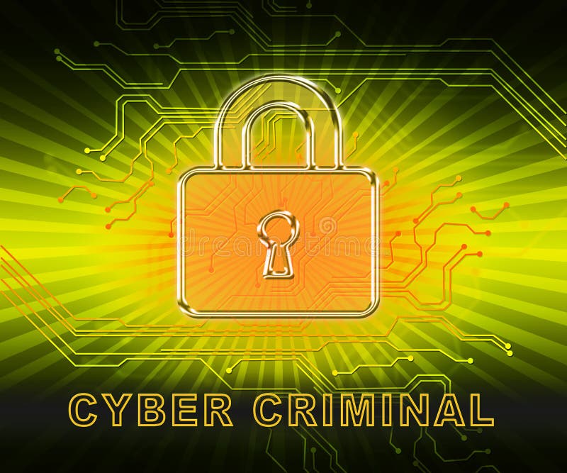 Cybercriminal Internet Hack or Breach 3d Rendering Stock Illustration ...