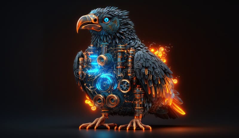 Cybernetic Avian: a Mechanical Marvel of Nature and Technology. Created ...