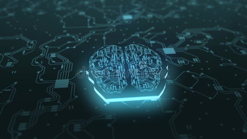 Cybernetic Brain - Chip Interface Stock Footage - Video of technology ...