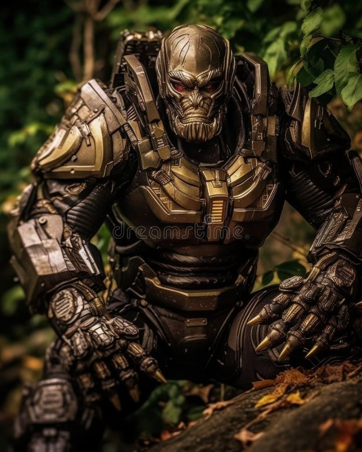 Cybernetic Creature in the Forest. Created by Generative Artificial ...