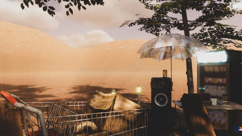 Cybernetic Desert City, Landscape of an Immersive Virtual Environment ...