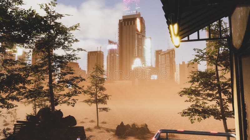 Cybernetic Desert City, Landscape of an Immersive Virtual Environment ...