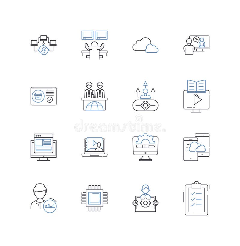 Cybernetic Devices Line Icons Collection. Cyborgs, Robotics, Augmented ...