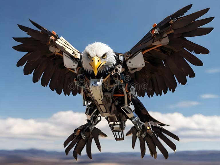 Cybernetic Eagle, Robotic stock photo. Image of futuristic - 307661666
