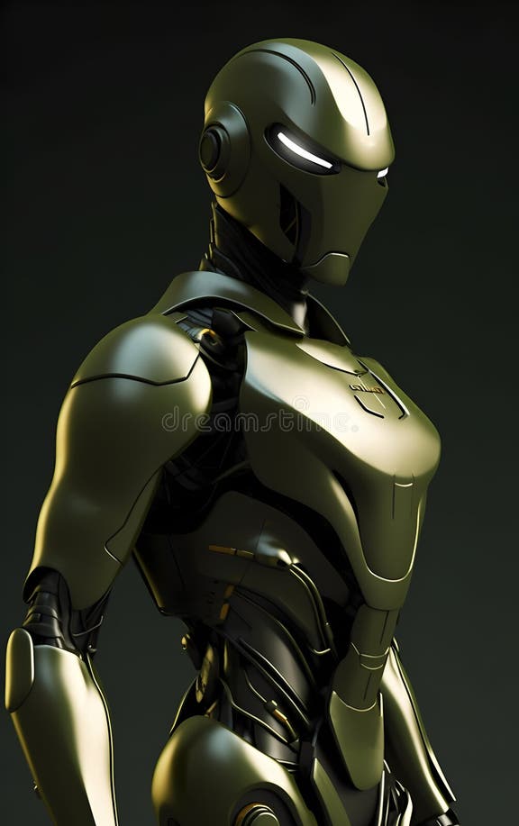 Cybernetic Evolution. Design of a Futuristic Android. Machine Equipped ...