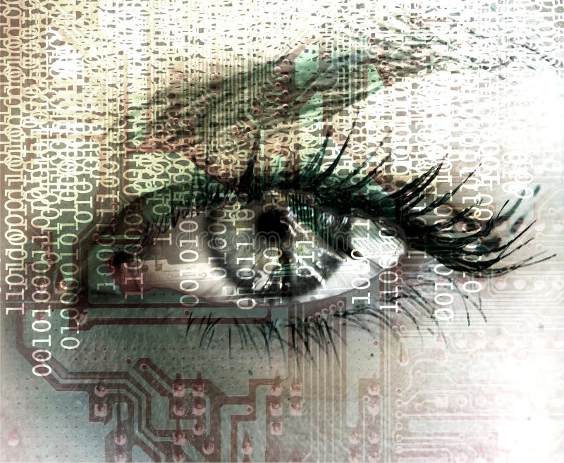 Cybernetic eye. stock image. Image of eyes, engineering - 23451669
