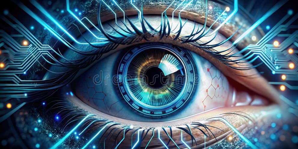 Cybernetic Eye a Futuristic Vision of Technological Integration and ...