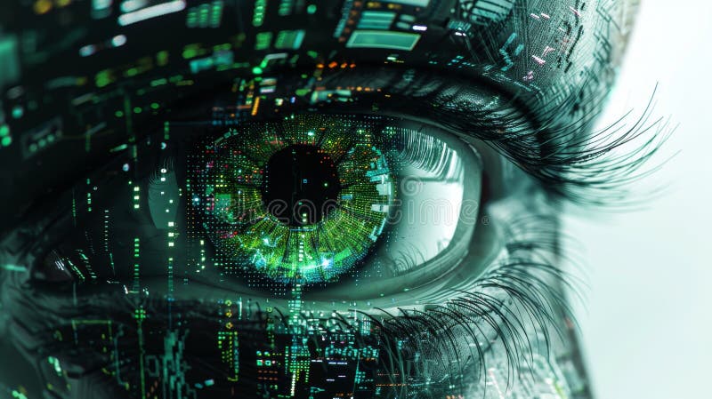 Cybernetic Eye Showcasing Advanced Artificial Intelligence with a ...
