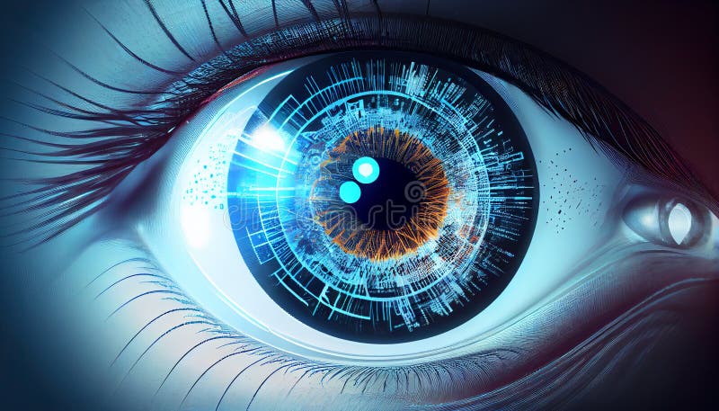 Cybernetic Eye, Wearable Technology Concept Stock Illustration ...