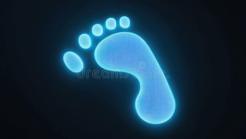 Cybernetic Foot Imprint Glows Against a Network of Electronic Circuits ...